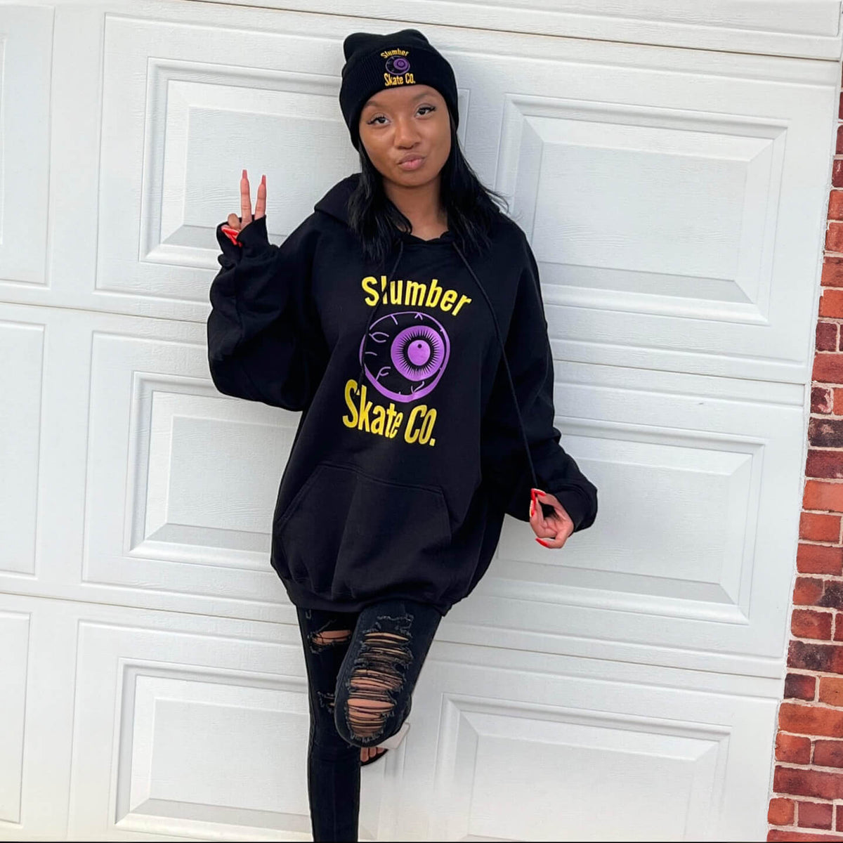 Original Slumber Eye, Black Hoodie